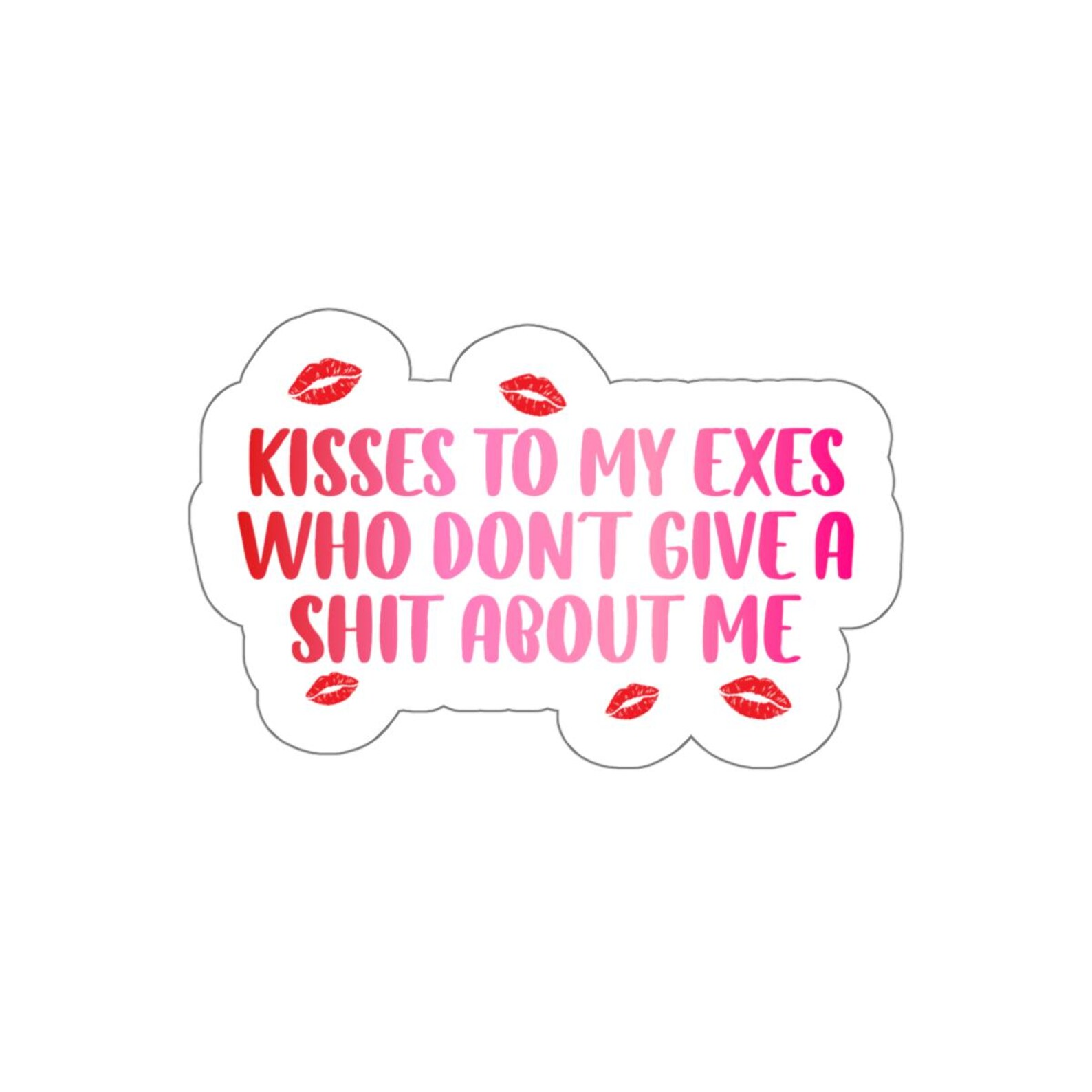Tate Mcrae Inspired Kisses to My Exes Die-cut Stickers - Etsy