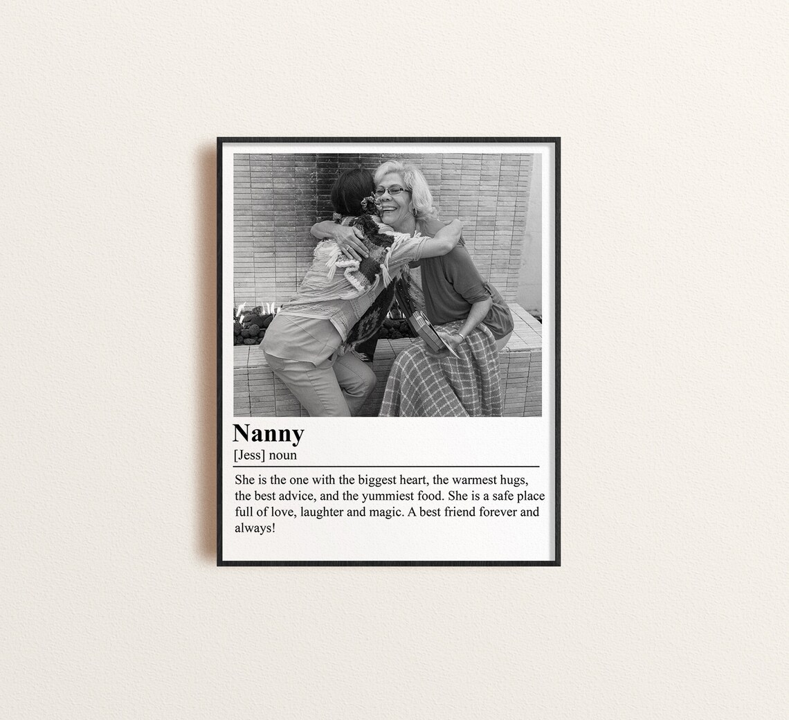 Nanny Definition Printable Personalized Nanny Gift Nanny - Etsy