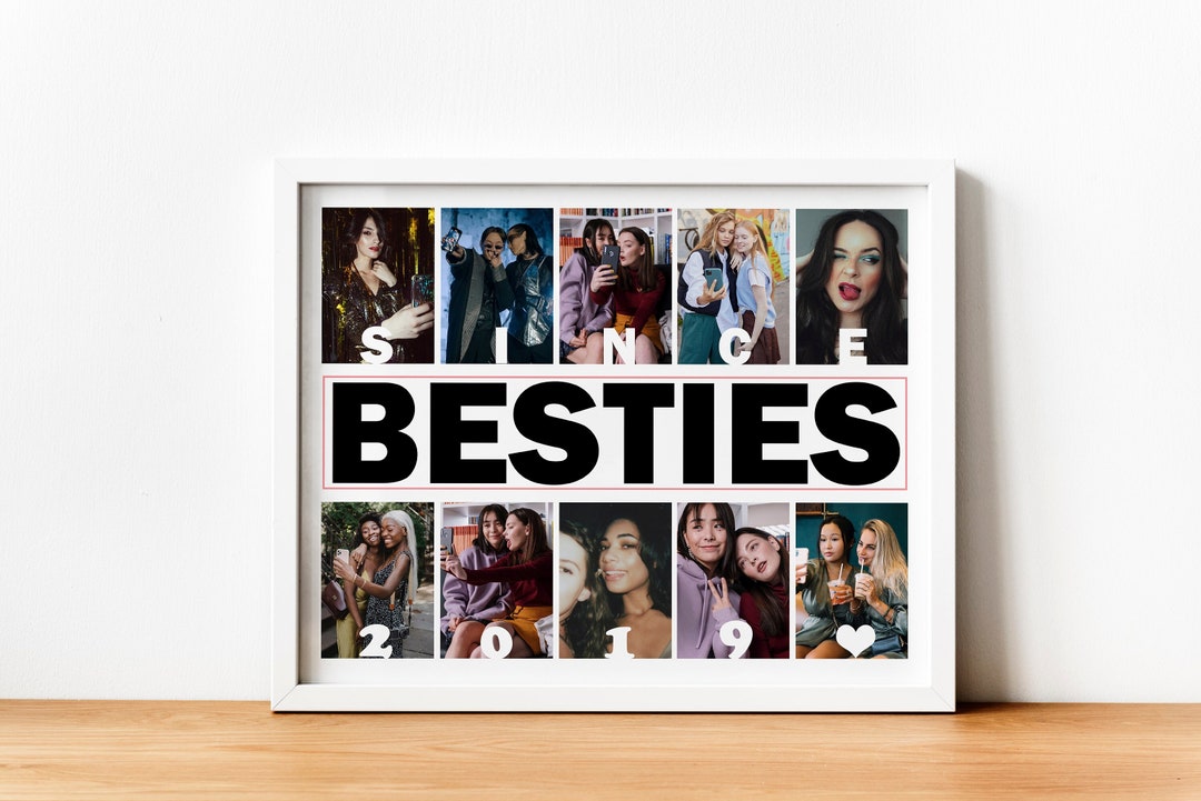 Personalized BFF Photo Collage, Best Friend Gift, Friendship's Day Gift ...
