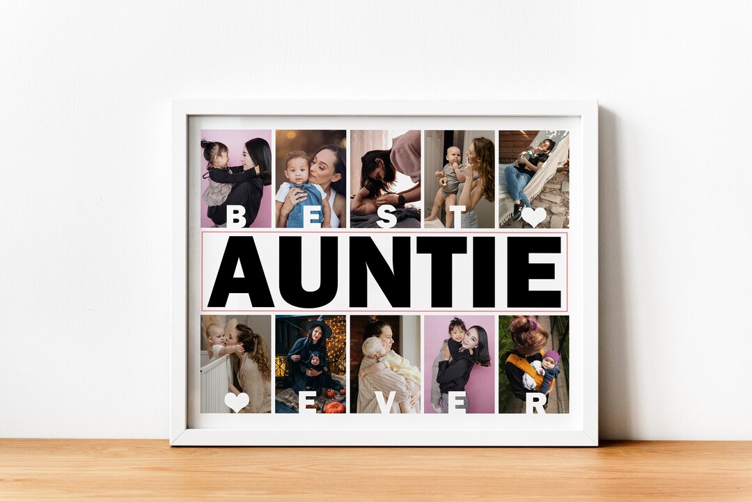 Aunt Gift Collage Idea, Aunt Gift From Niece, Personalized Aunt Photo ...