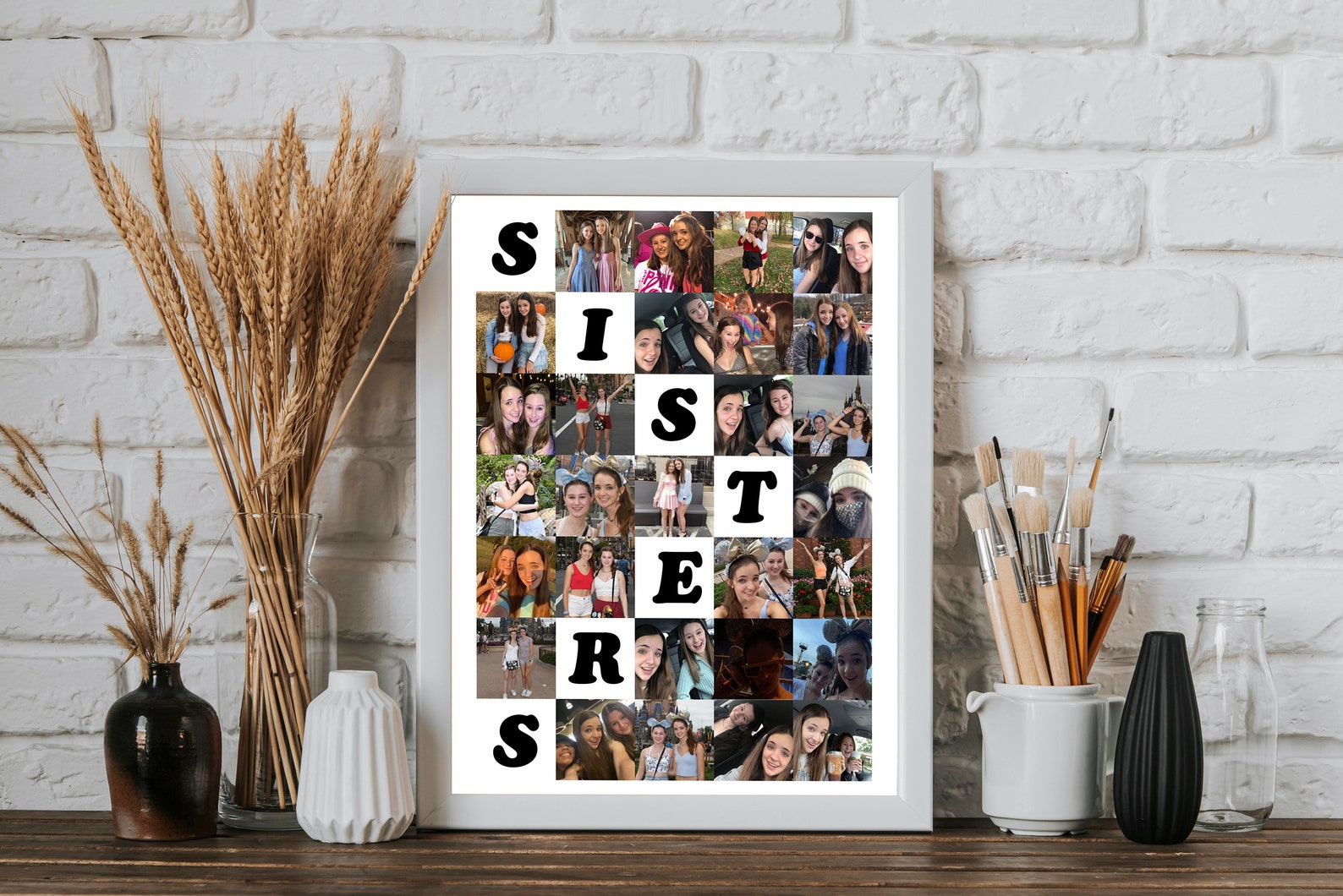 Sisters Photo Collage Photo Sister Gift Custom Sister Gift | Etsy