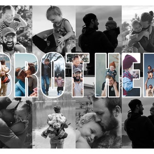 Personalized Brother Photo Collage, Brother Photo Gift, Gifts for ...