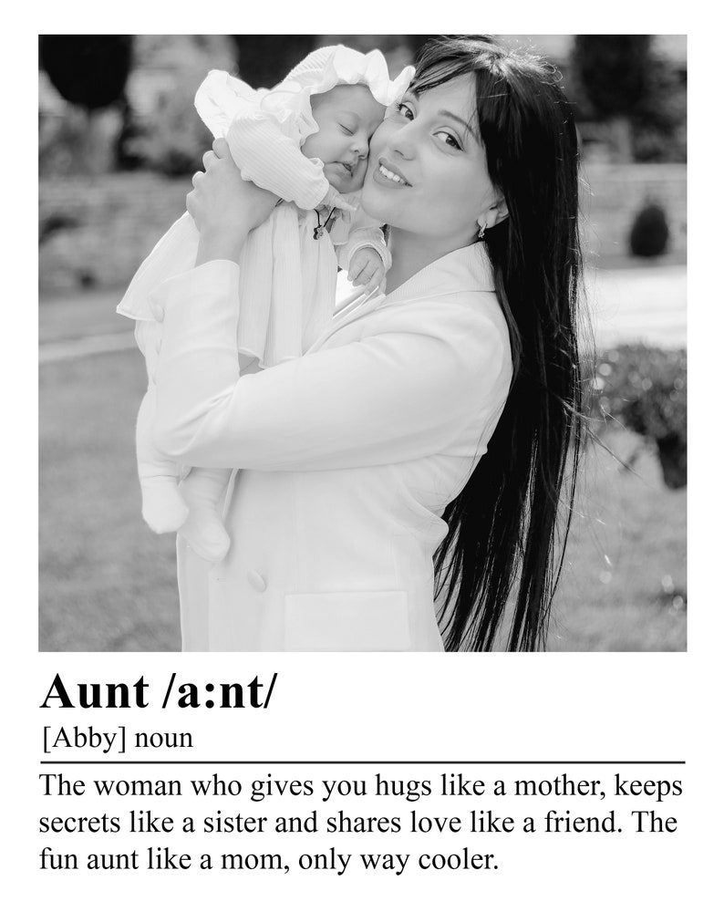 Aunt Definition Printable Modern Print Minimal Print | Etsy