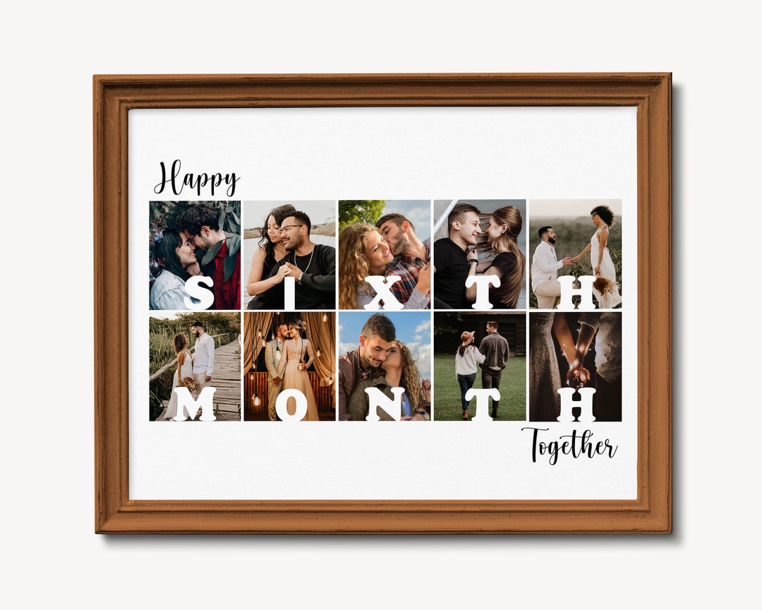 6th Month Anniversary Gift for Boyfriend, Personalized 6 Months ...