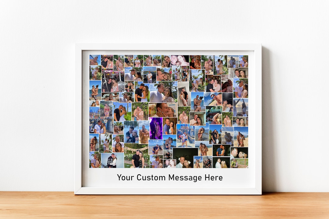 Custom Collage Gift, Personalized Photo Collage, Any Year Anniversary ...