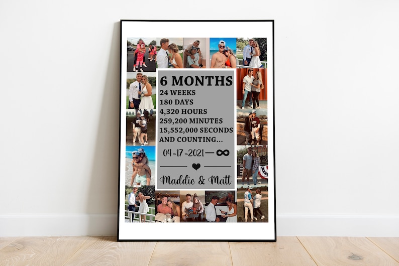 Custom Month Anniversary Gift for Boyfriend 6 Months - Etsy
