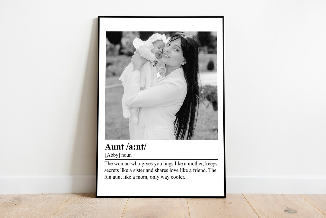 Aunt Definition Printable | Modern Print | Minimal Print | Wall Decor ...