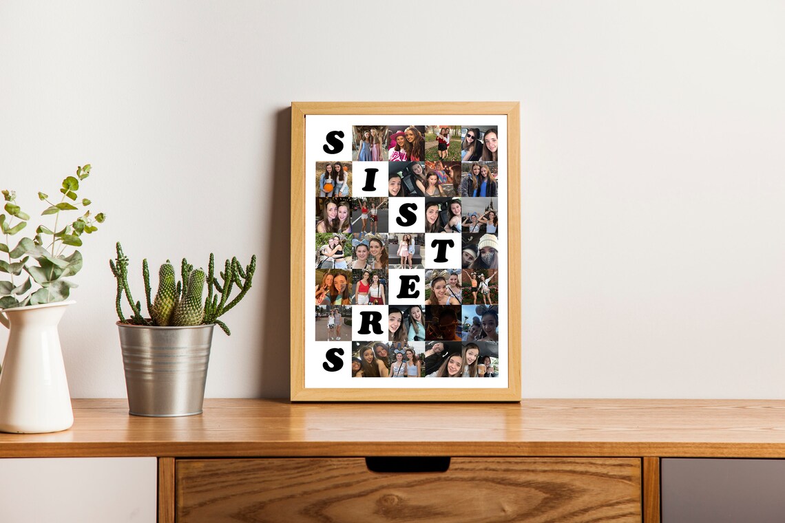 Sisters Photo Collage Photo Sister Gift Custom Sister Gift | Etsy