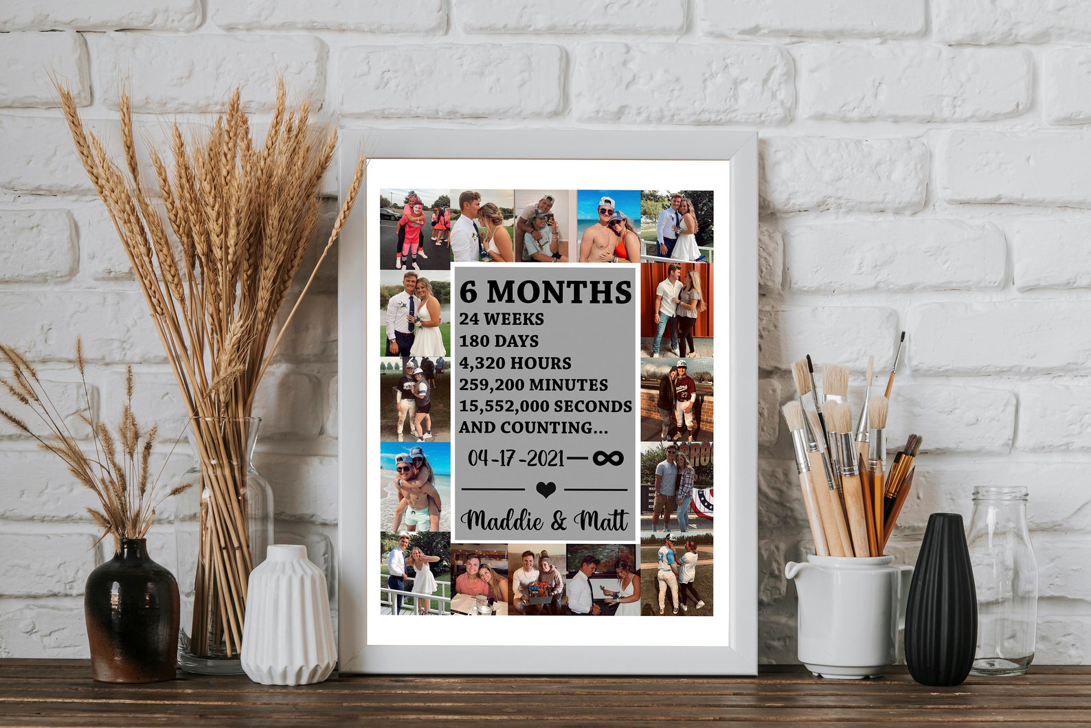 Custom Month Anniversary Gift for Boyfriend 6 Months - Etsy