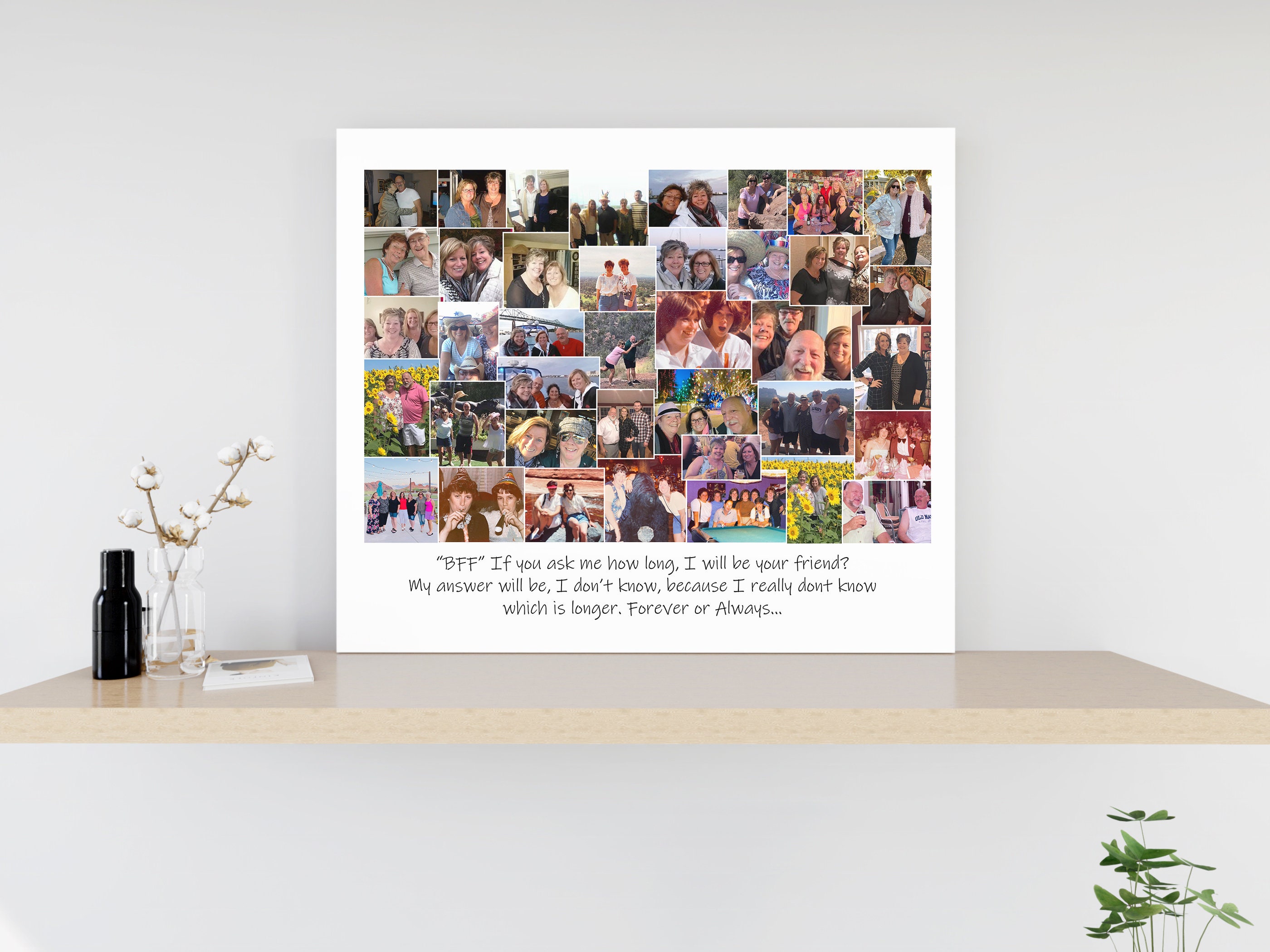 Friendship Collage Photo Collage Gift for Bestfriend Best - Etsy