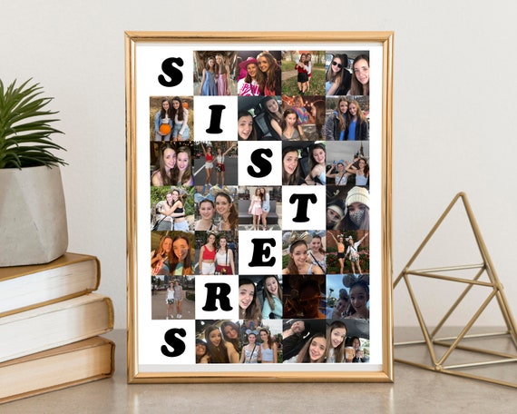 Sisters Photo Collage Photo Sister Gift Custom Sister Gift | Etsy