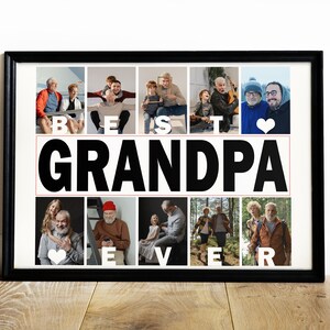 Personalized Grandpa Photo Collage, Gift for Grandpa, Grandfather ...