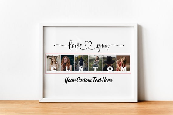 Custom Word Text Picture Collage Name Photo Collage Custom | Etsy