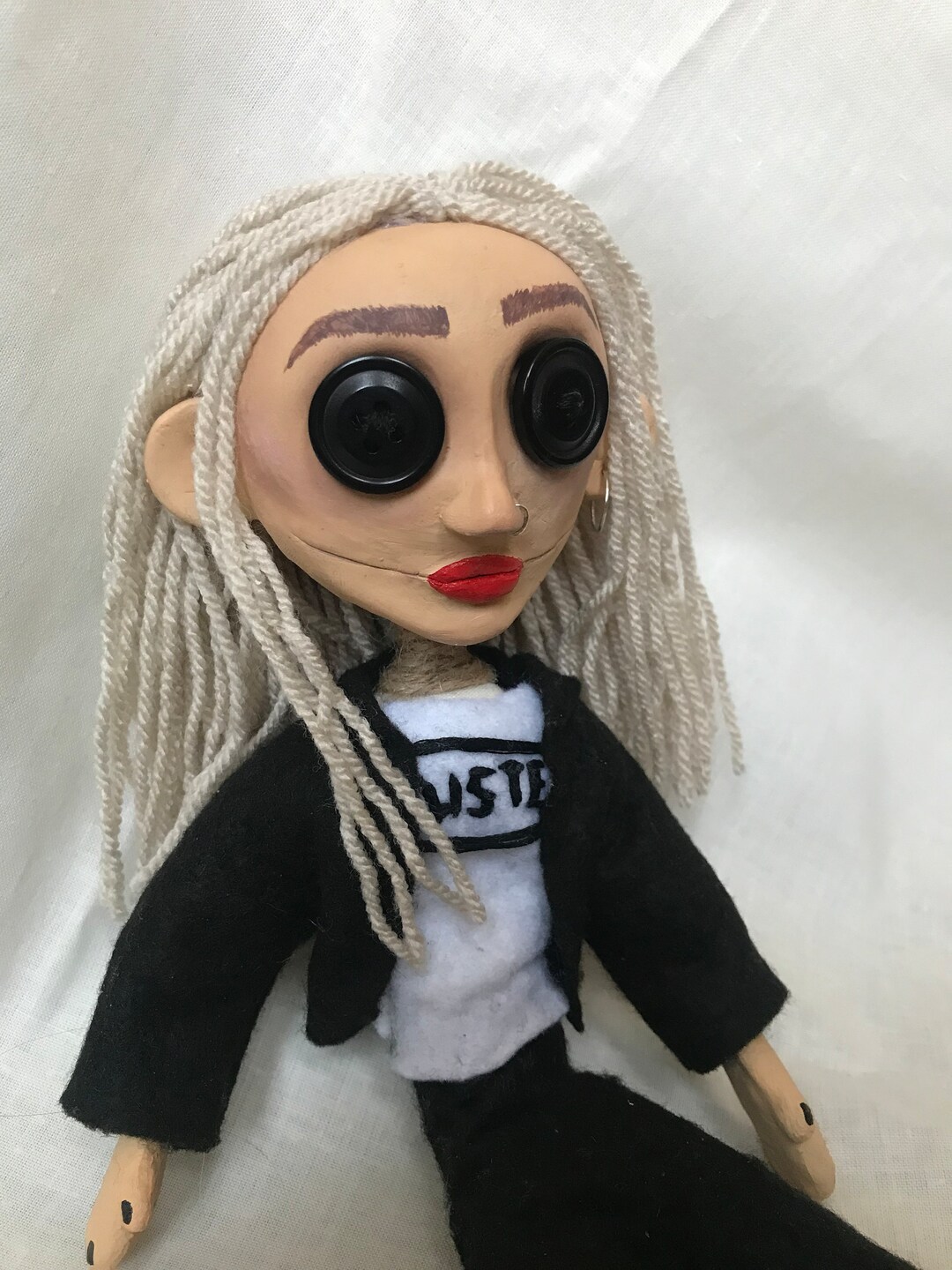 Custom Button Eyed Doll - Etsy UK