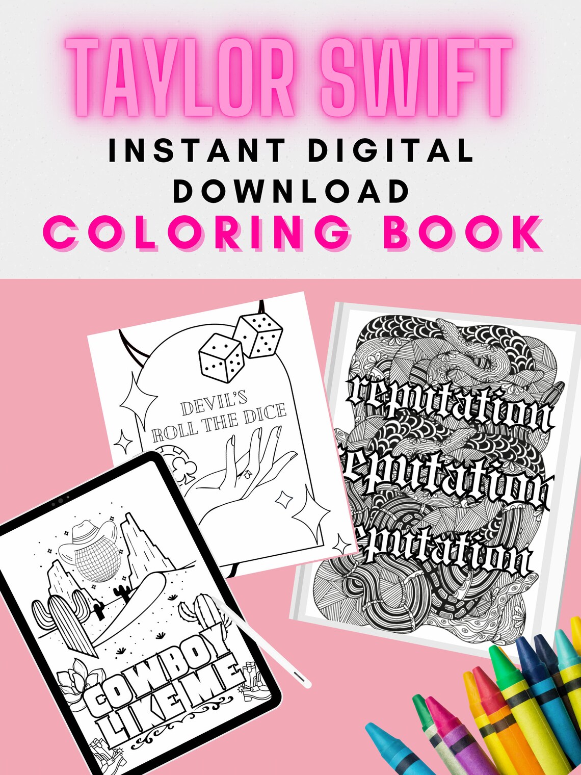 Taylor Swift Lyric Coloring Pages Instant Digital Download - Etsy