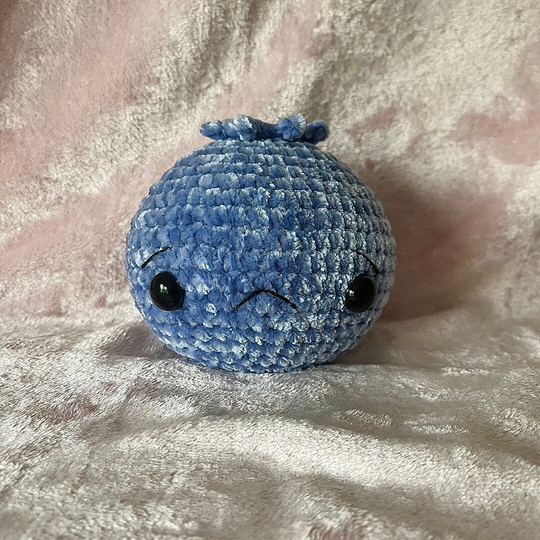 Crochet Blueberry Toy Amigurumi Soft Velvet Plush | Chubby Happy Sad ...