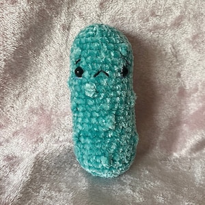Crochet Pickle Toy Amigurumi Soft Velvet Plush | Mini Chubby Happy Sad ...
