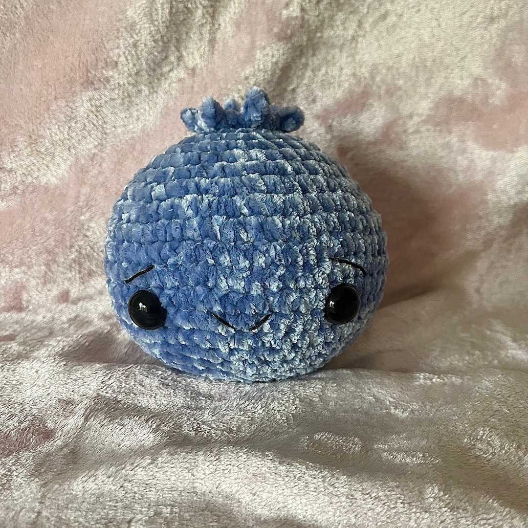Crochet Blueberry Toy Amigurumi Soft Velvet Plush Chubby Happy Sad Food ...