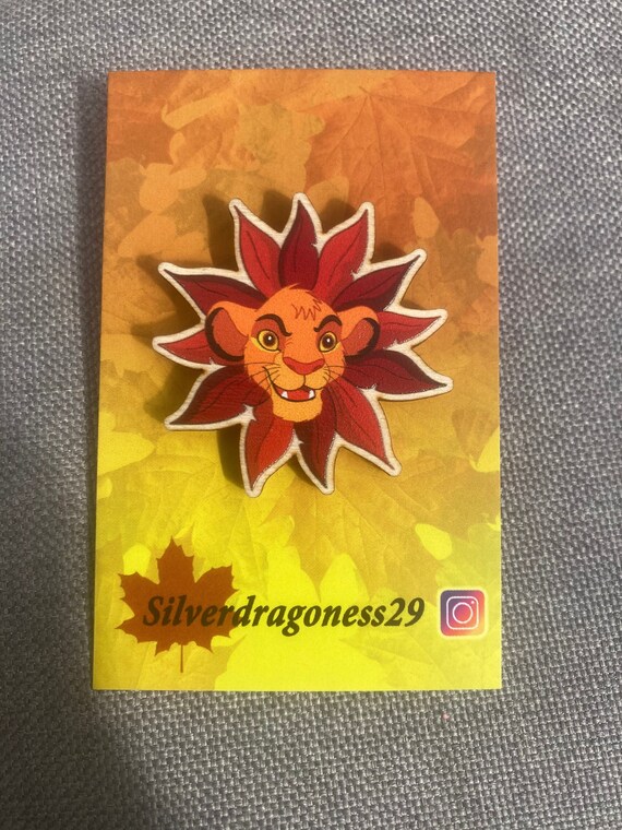 The Lion King Simba: Wooden Pin - Etsy