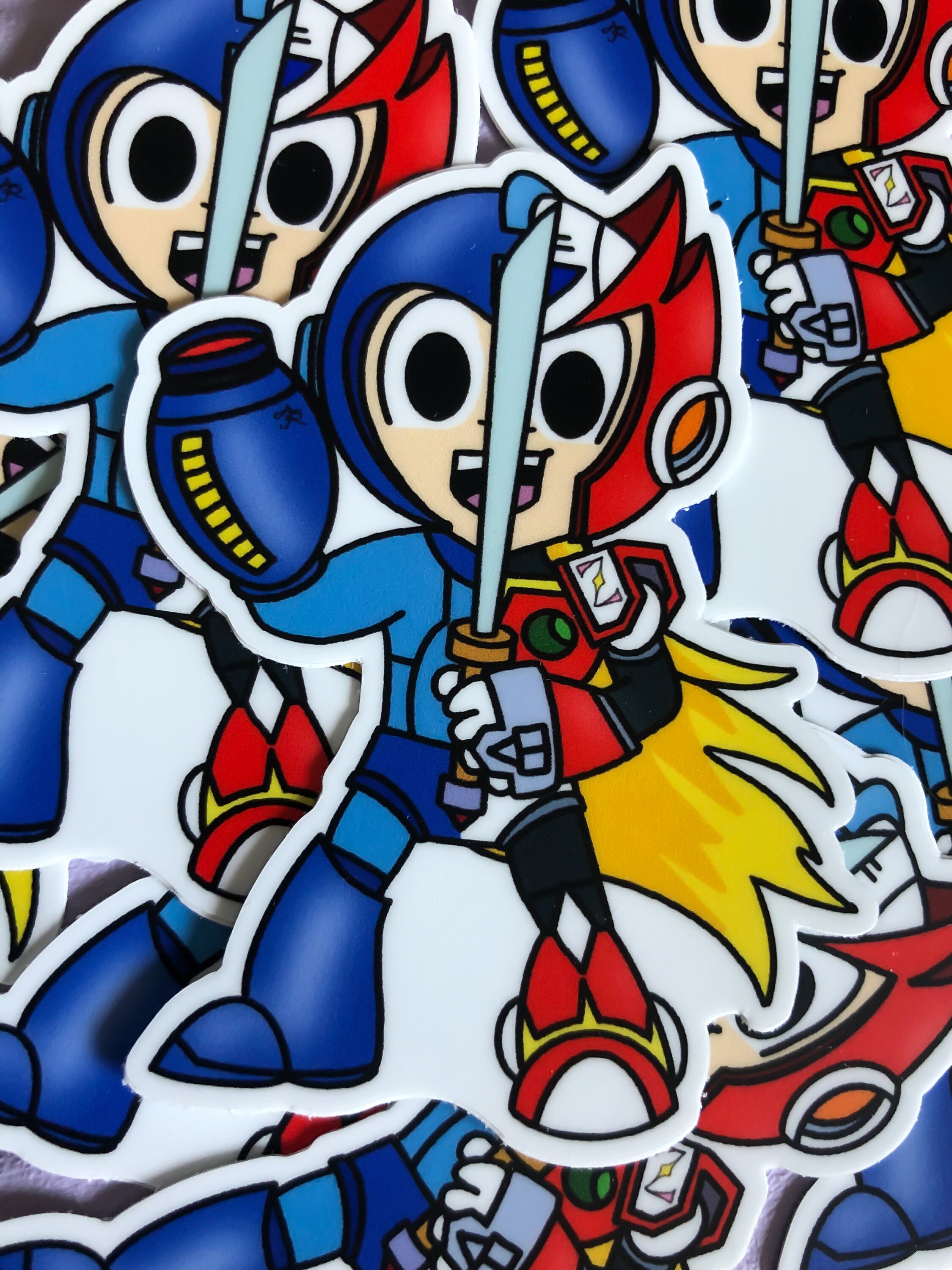 Mega-Man x Zero Cute Anime Sticker Megaman Sticker | Etsy