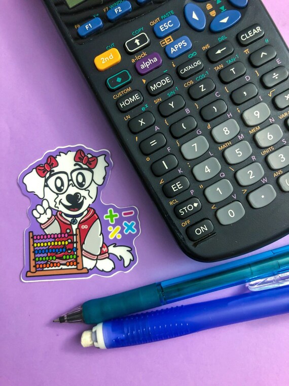 Mathlete Minnie Math Sticker Bichon Frise Poodle Sticker | Etsy