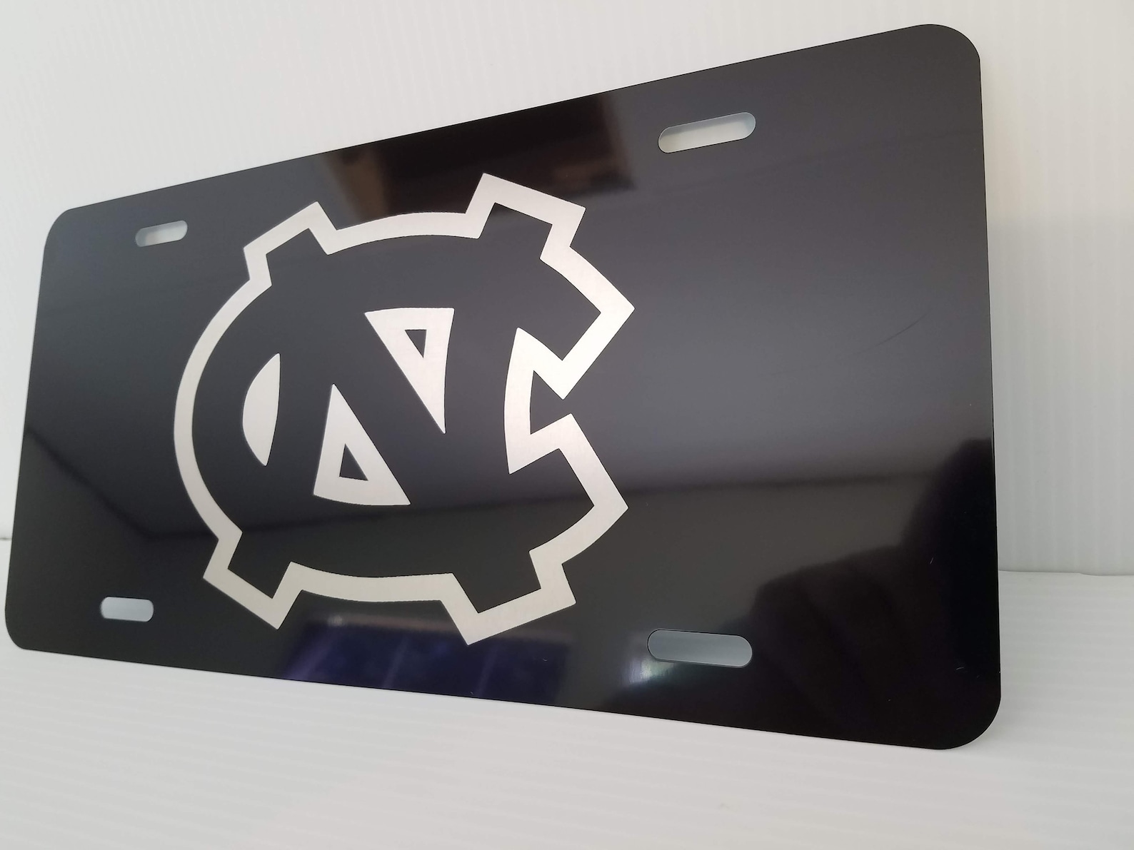 Laser Engraved Custom Vanity Plate Car Tag, UNC - Etsy