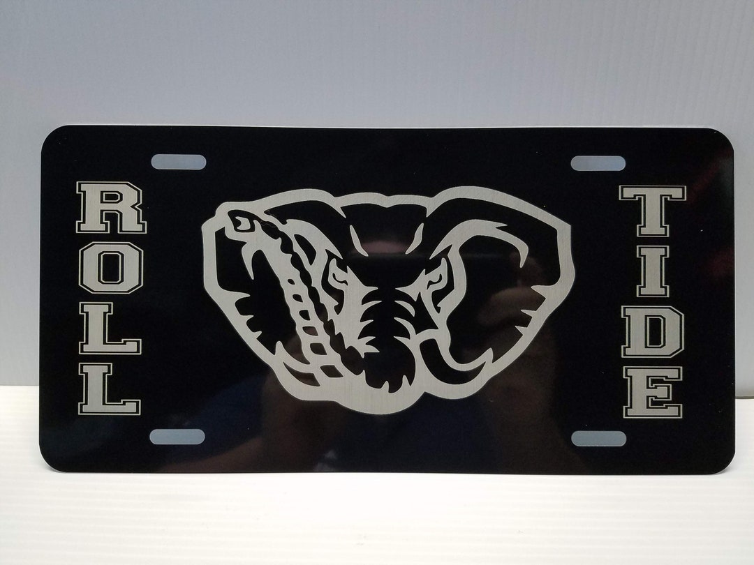 Laser Engraved Custom Vanity Plate Car Tag, Roll Tide - Etsy