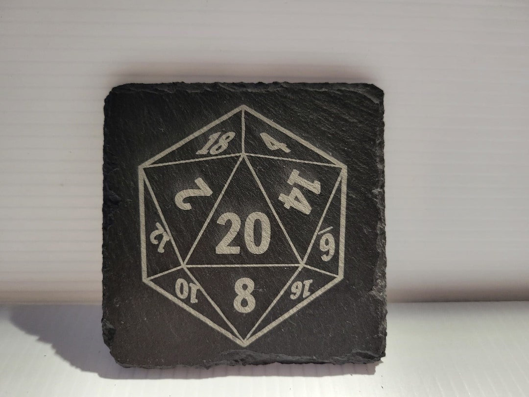 Engraved Slate Coasters | RPG, DND, Role Play, Nerdy | Custom Designs ...
