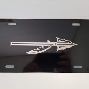 Long Spear Laser Engraved Custom Vanity Plate Car Tag - Etsy