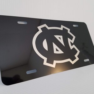 Laser Engraved Custom Vanity Plate Car Tag, UNC - Etsy