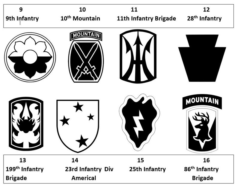 Army Infantry Engraved Slate Coasters | Unit Patches | Military Logos ...