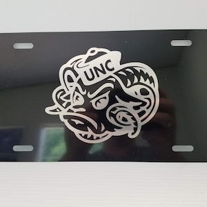 Laser Engraved Custom Vanity Plate Car Tag, Ram Head UNC - Etsy