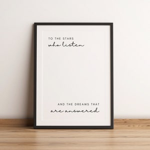 Velaris 'to the Stars Who Listen' A4 Print / Sarah J Maas / ACOTAR Book ...