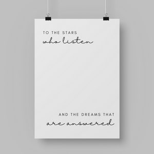 Velaris 'to the Stars Who Listen' A4 Print / Sarah J Maas / ACOTAR Book ...