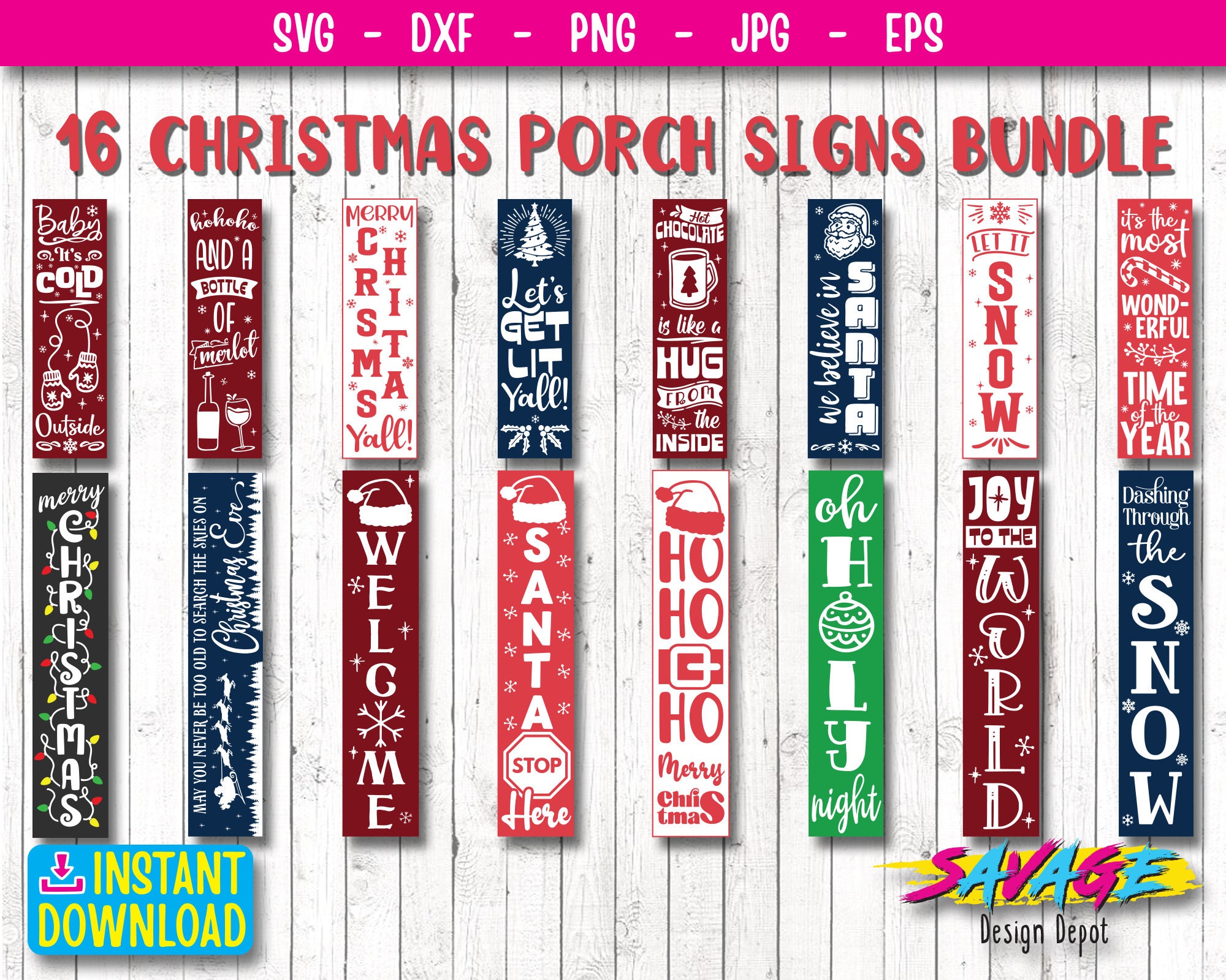 Christmas Porch Signs Svg Bundle Christmas Home Sign Svg - Etsy