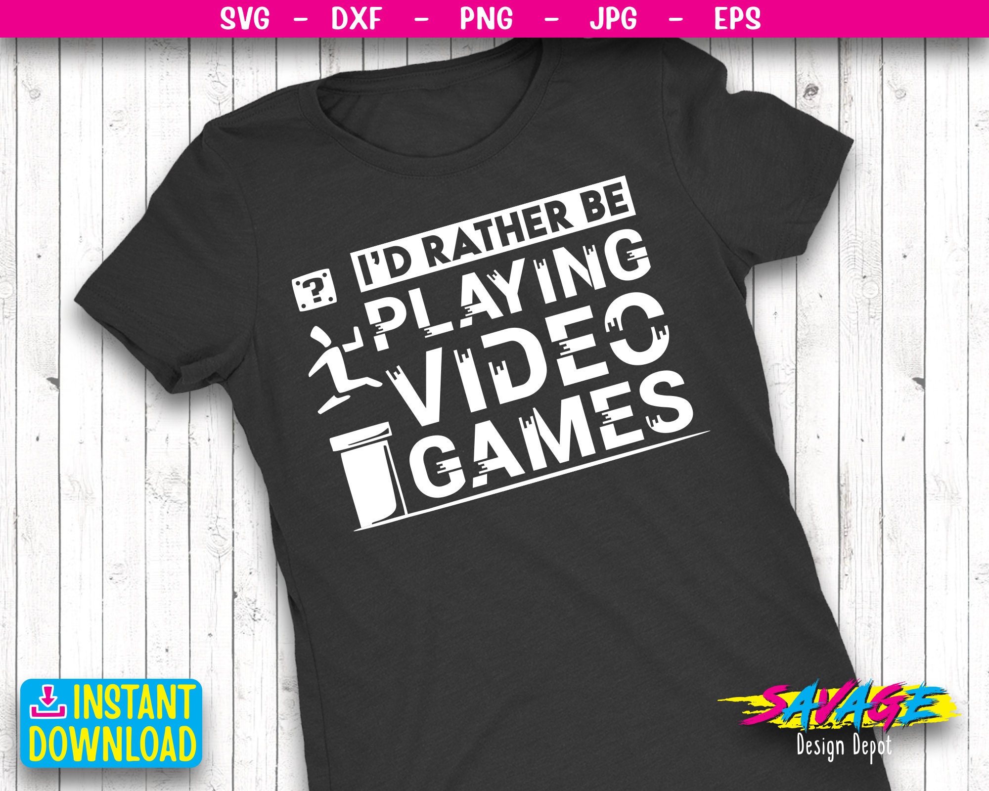 Video games svg I'd rather be playing Video games SVG | Etsy