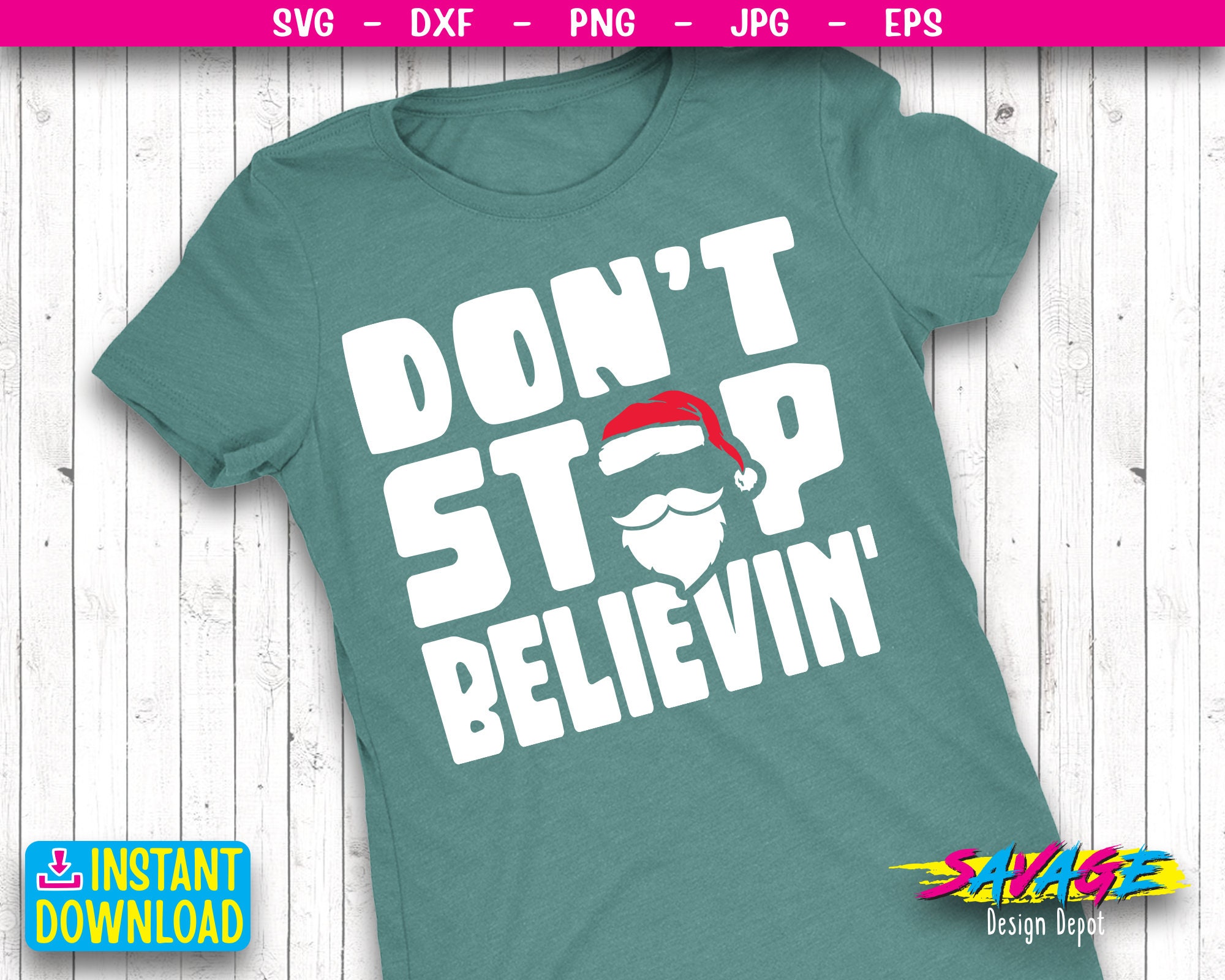 Dont Stop Believing SVG Dont Stop Believin Christmas Svg | Etsy