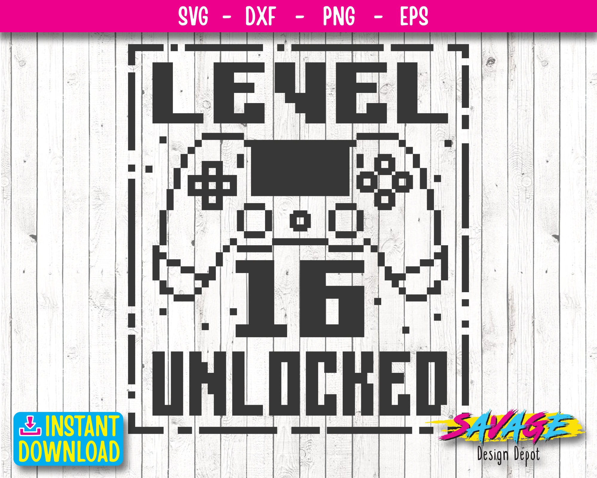 Level 16 Unlocked SVG Playstation 16th Birthday Boy Sixteen - Etsy