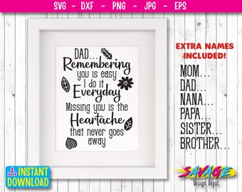 Remembering You is Easy Svg | Etsy Australia