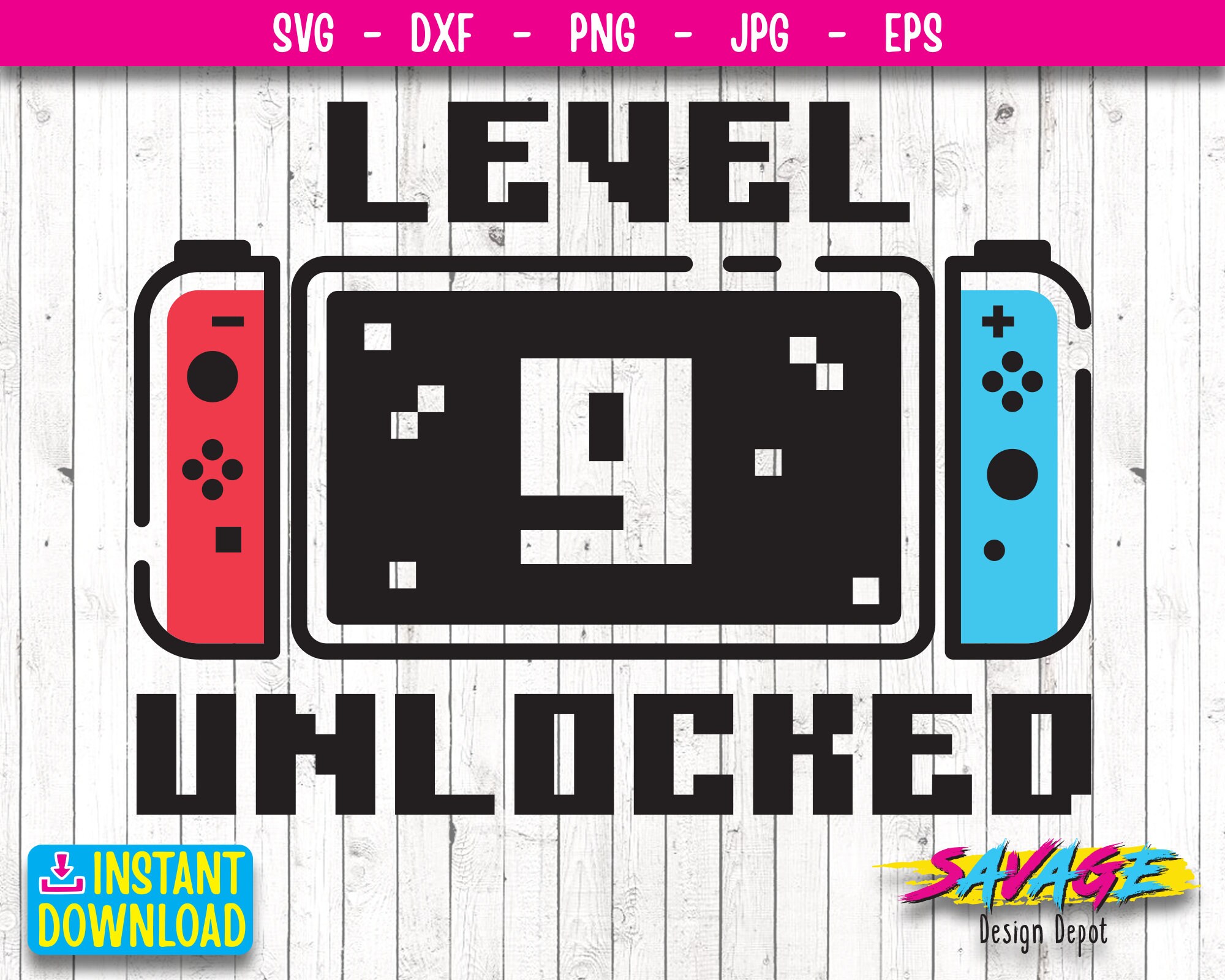 Level 9 Unlocked SVG 9th Birthday Boy Nine Years Old Gamer | Etsy