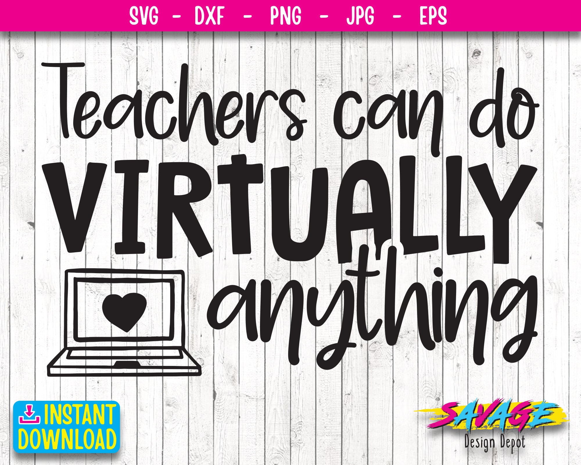 Teacher SVG Cut File Teachers Can Do Virtually Anything SVG - Etsy