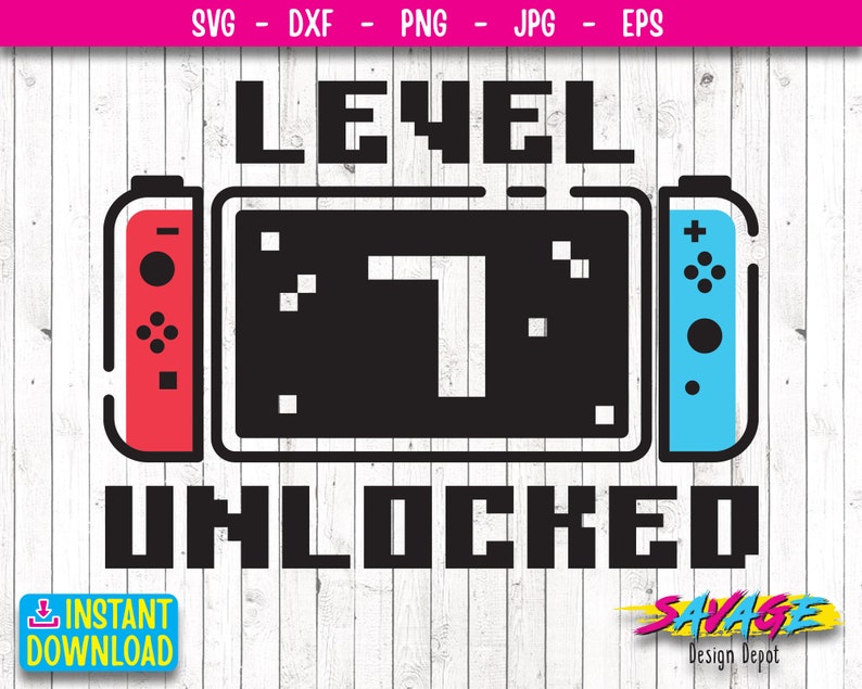 Level 7 Unlocked SVG 7th Birthday Boy Seven Years Old - Etsy