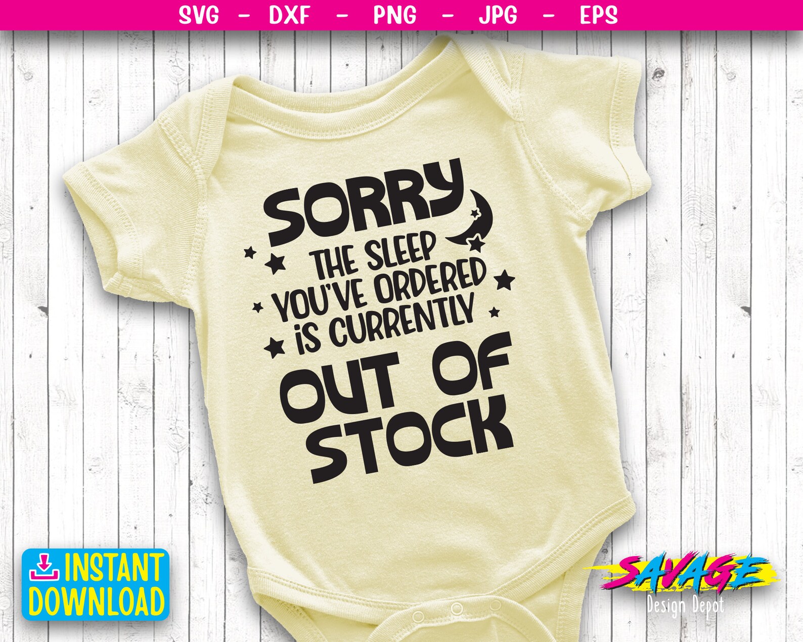 Baby Shirt SVG Funny Baby SVG Sleep you ordered is out of | Etsy