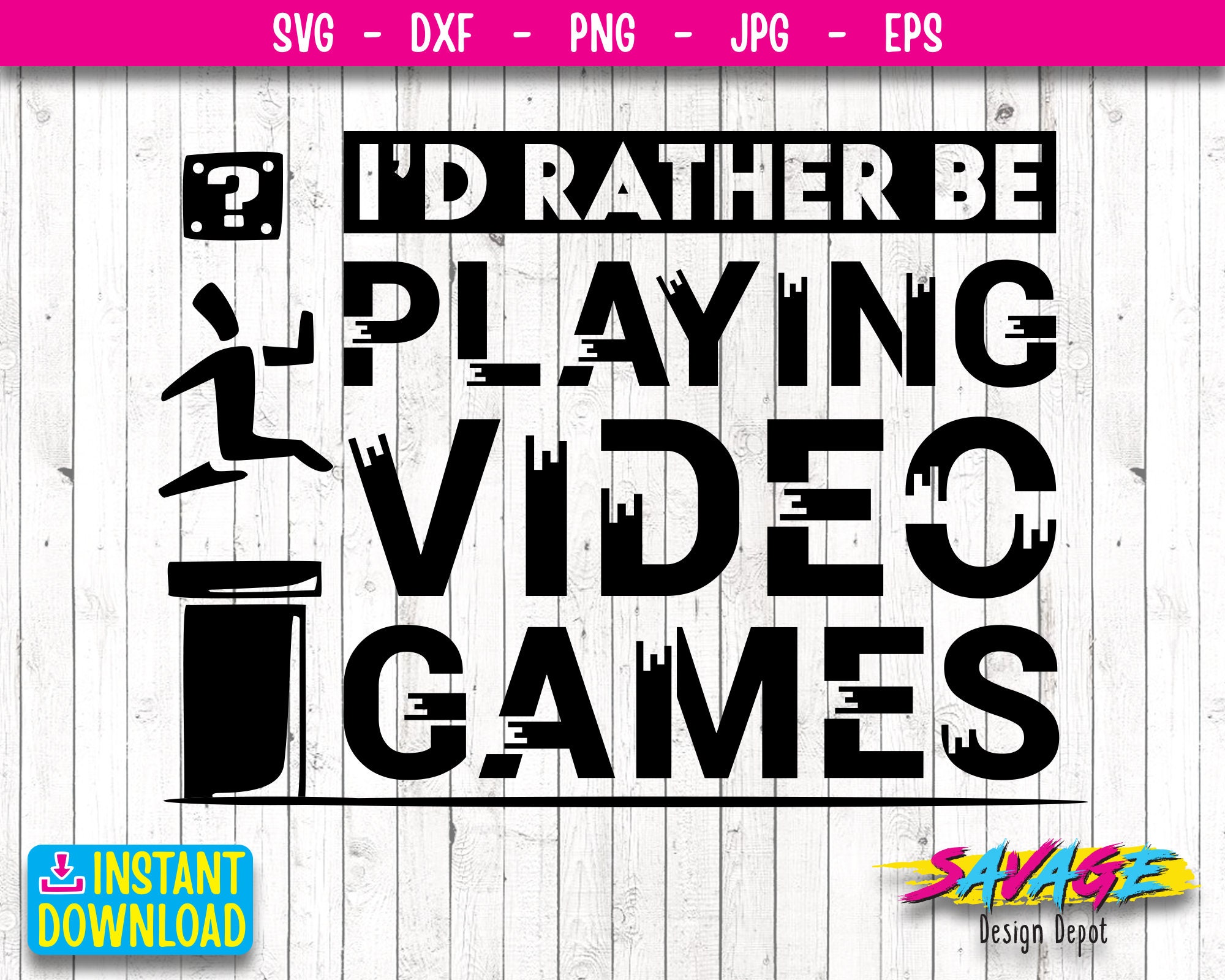 Video games svg I'd rather be playing Video games SVG | Etsy