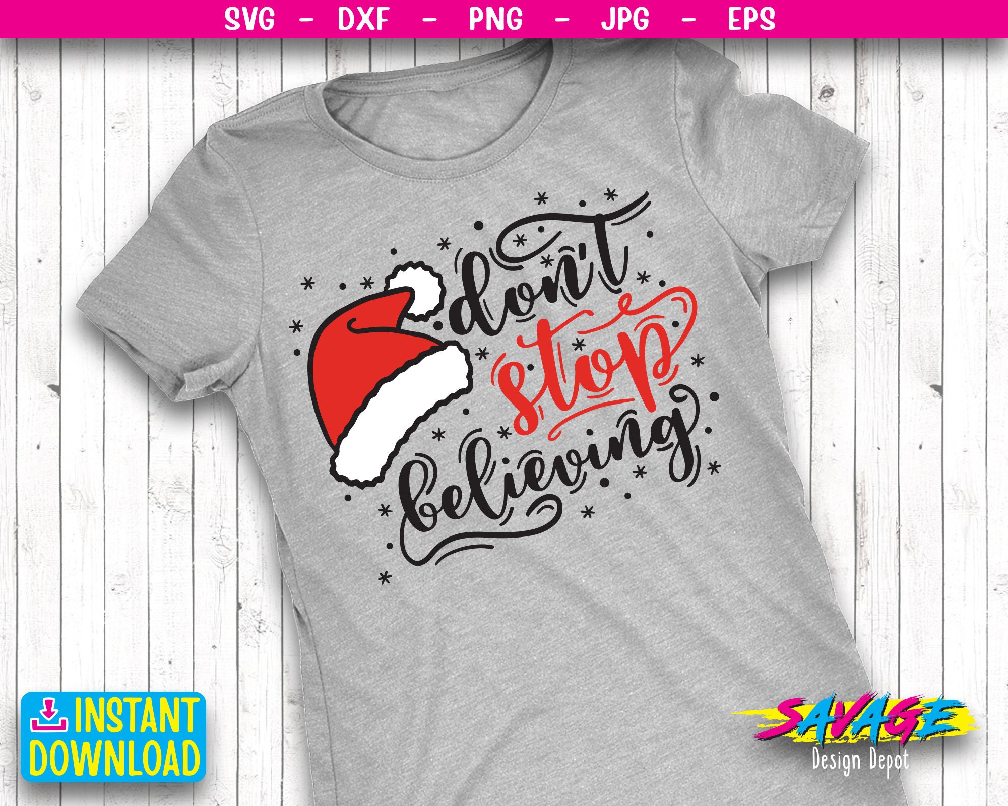 Dont Stop Believing SVG Dont Stop Believin Christmas Svg | Etsy