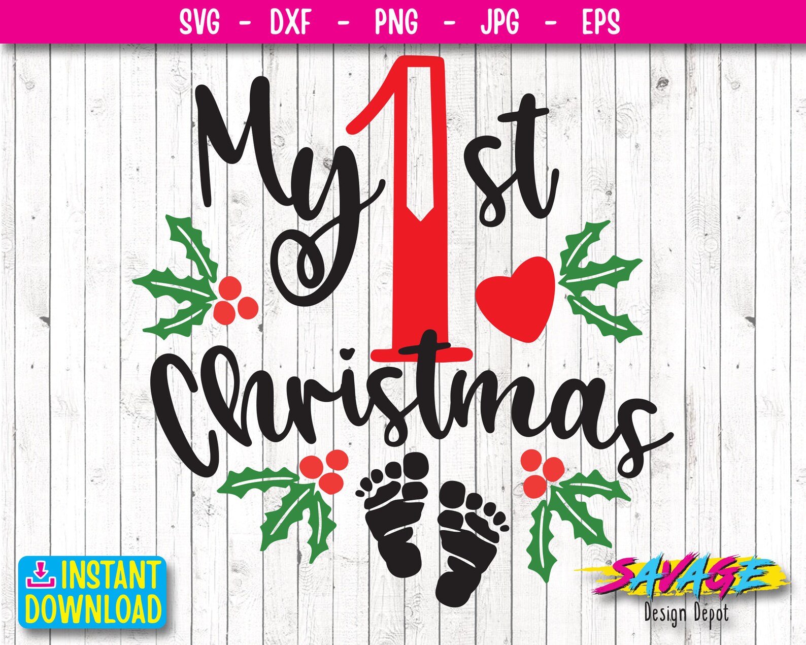 My 1st Christmas Svg My First Christmas SVG Png Files for - Etsy