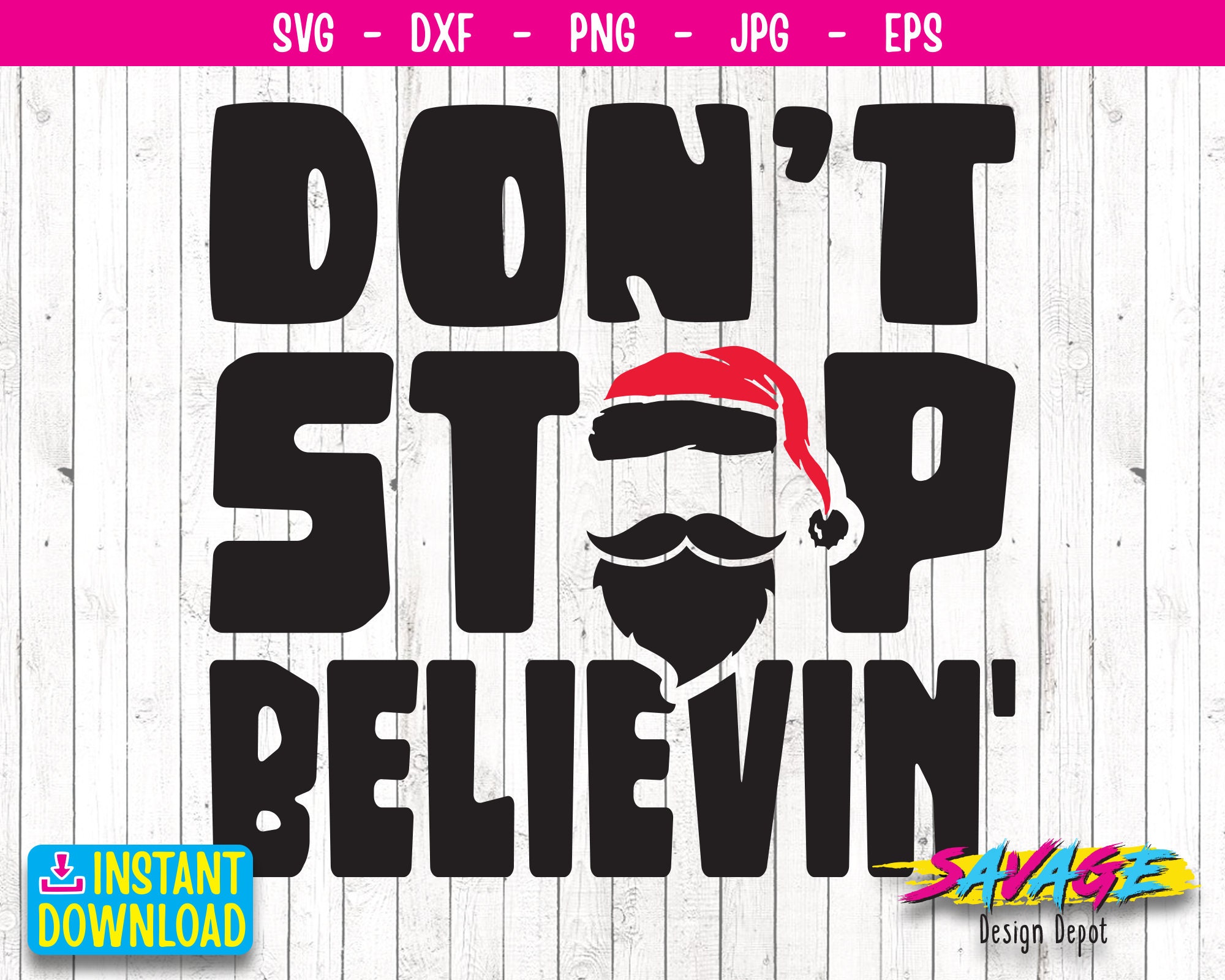 Dont Stop Believing SVG Dont Stop Believin Christmas Svg | Etsy