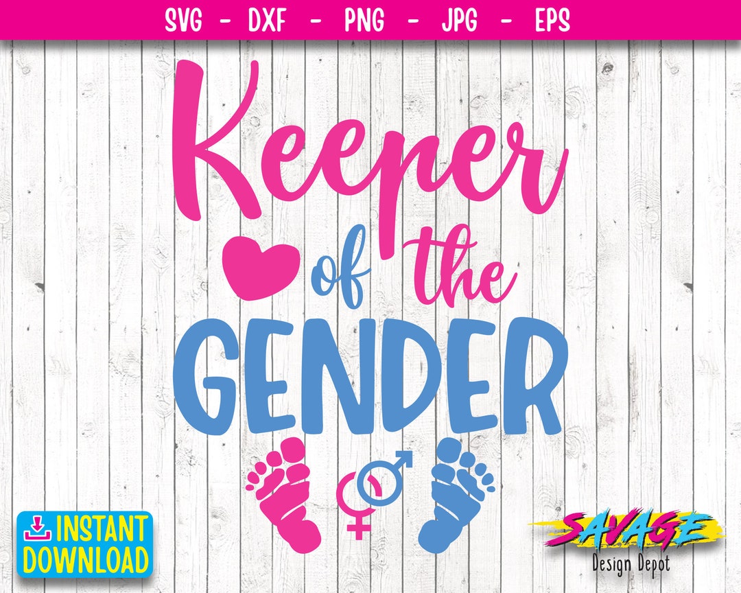 Keeper of the Gender SVG Baby Gender Reveal Party Shirt Designs ...