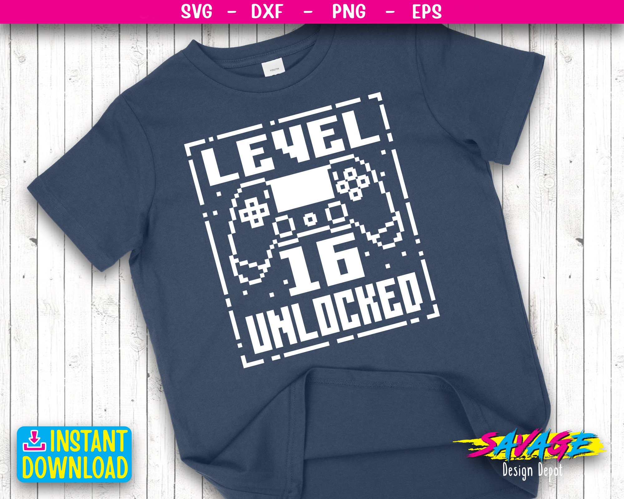 Level 16 Unlocked SVG Playstation 16th Birthday Boy Sixteen - Etsy
