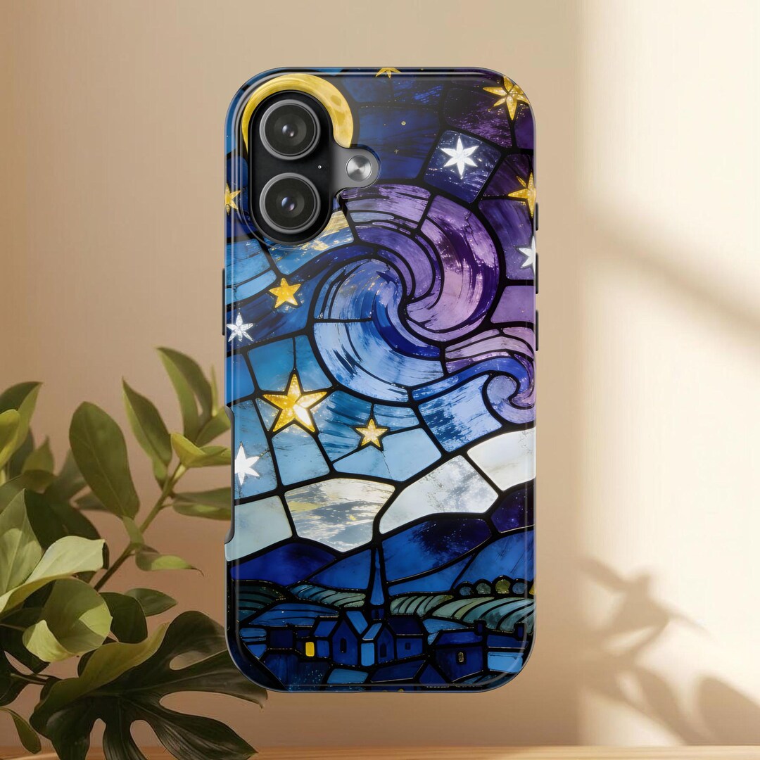 Starry Night Stained Glass Phone Case | Tough iPhone and Samsung Case ...